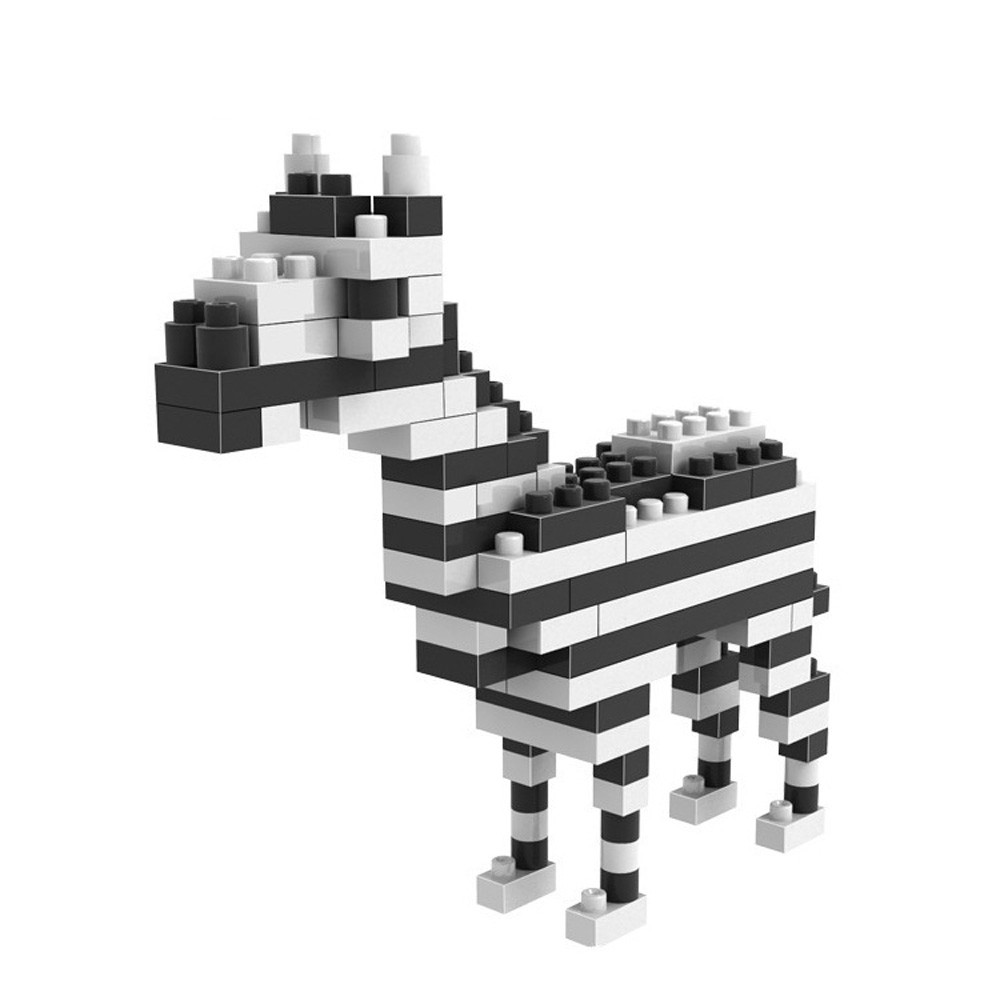 LOZ Animal Series Zebra Diamond Mini Building Blocks DIY Block Toys ...