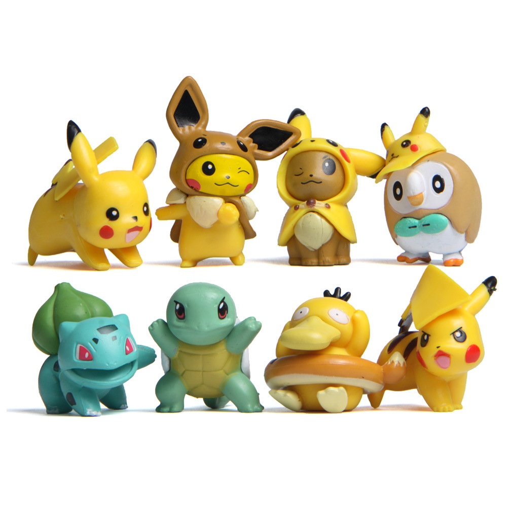 Pokémon Pokemon Action Figures Pikachu Bulbasaur Squirtle Psyduck PVC ...