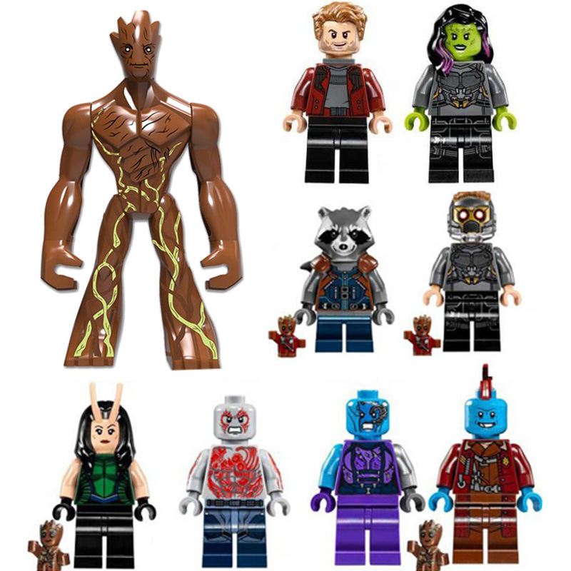 9Pcs Set Guardians of the Galaxy Compatible Minifigures Block Mini ...