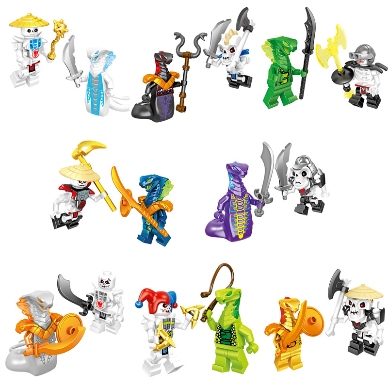 16Pcs Ninjago Anime Movie Minifigures Building Blocks Set Mini Figures ...