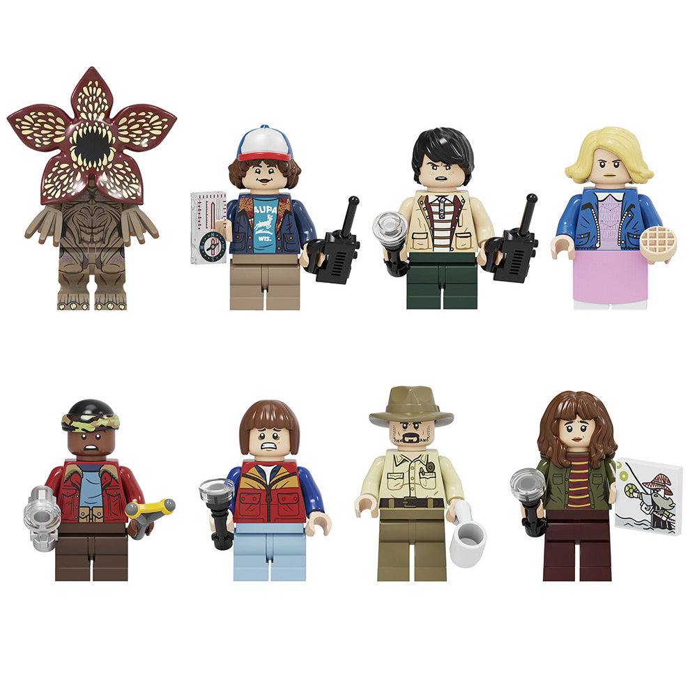 8Pcs Stranger Things Demogorgon Dustin Minifigures Building Blocks Mini ...