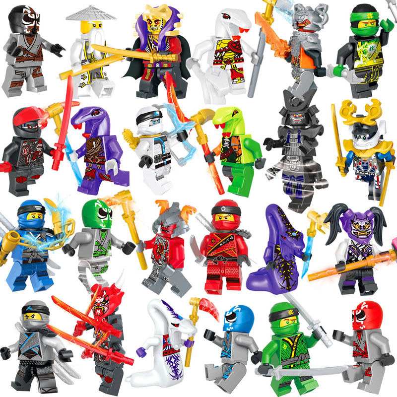 24Pcs Set Ninjago Masters of Spinjitzu Minifigures Building Blocks Mini ...