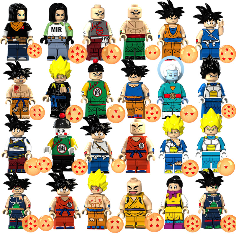 24Pcs Dragon Ball Minifigures Set Compatible Building Blocks Mini ...