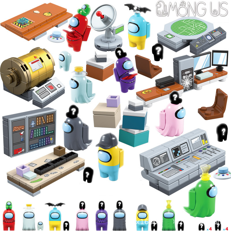 8-In-1 Scenes Among Us Building Kits Lego Compatible Blocks Mini Figure ...