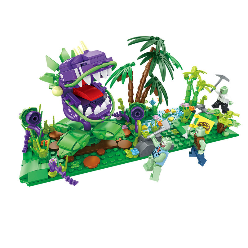 Plants vs Zombies The Chomper Battle Building Blocks Mini Figures ...