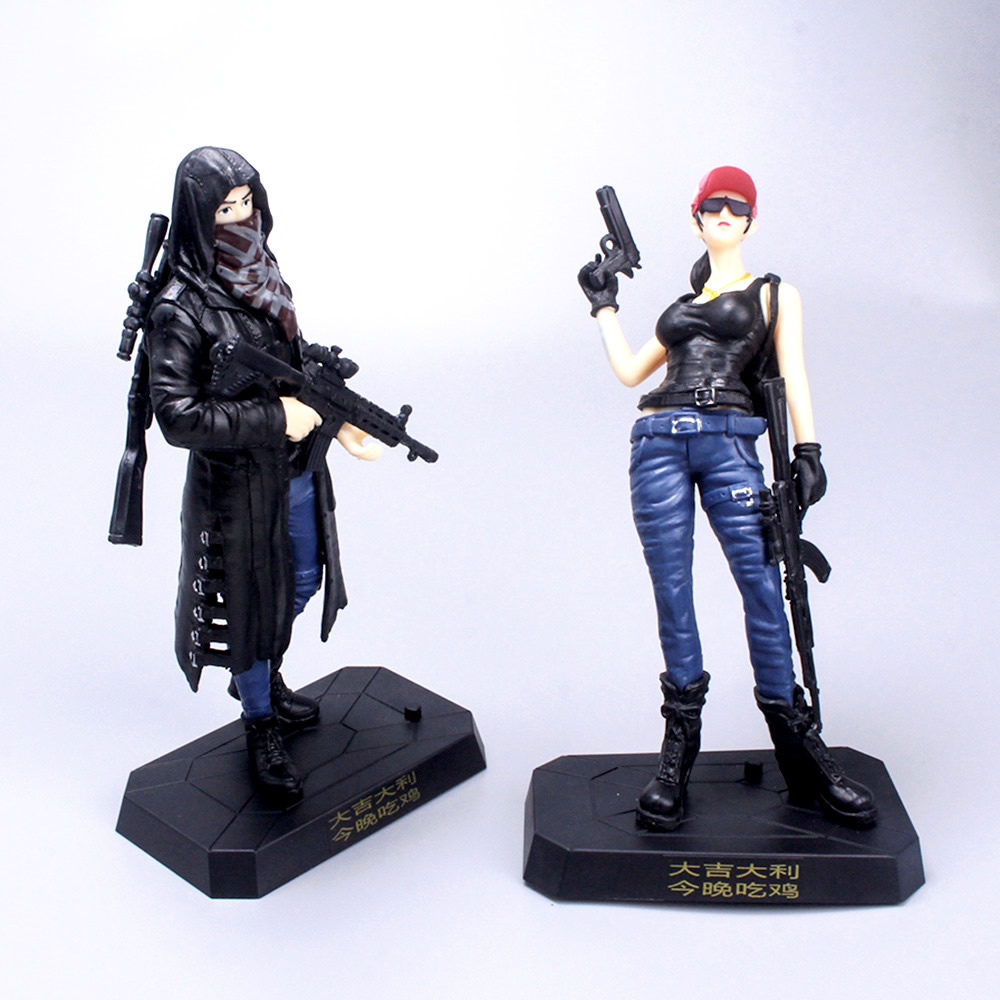 2Pcs PUBG Game Characters Mini Action Figures Figurines Cake Toppers ...