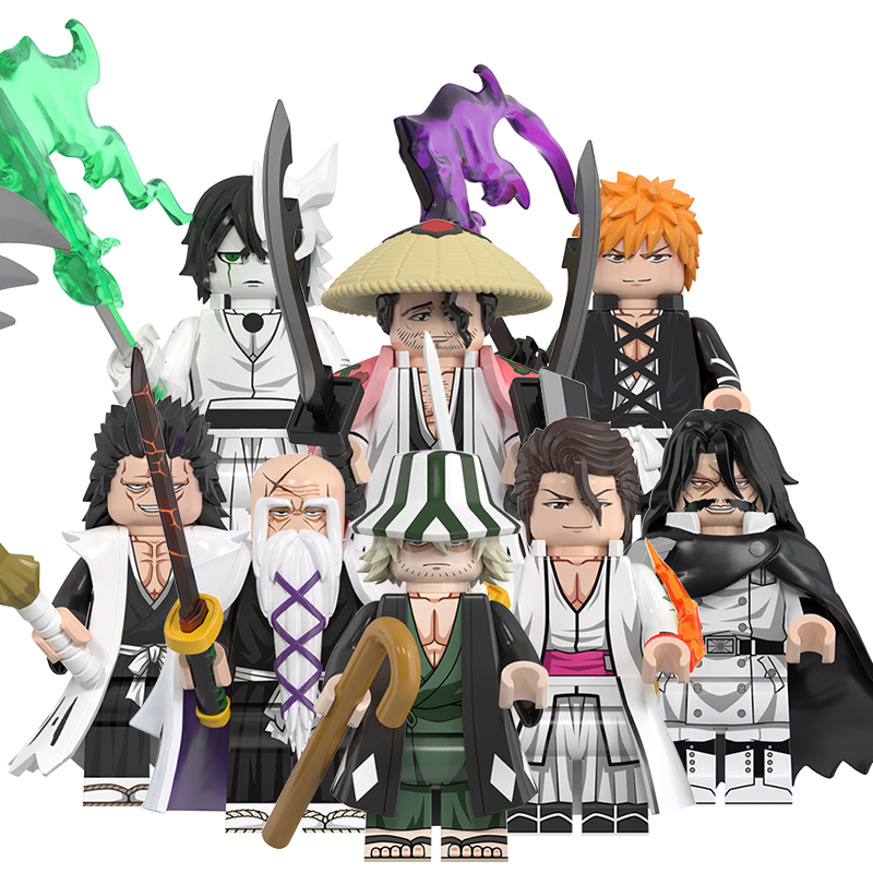 8-Pack Bleach Anime Zaraki Kenpachi Kurosaki Ichigo Minifigures ...