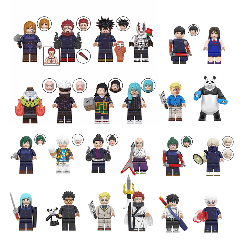 24-Pack WM Blocks Jujutsu Kaisen Anime Building Block Mini Figures ...