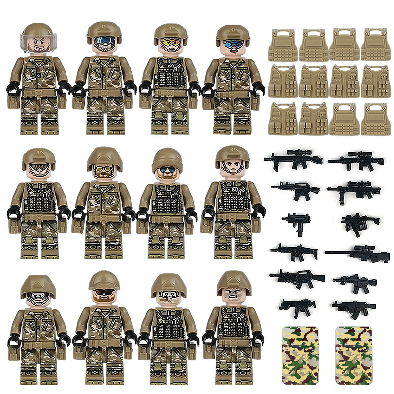 12Pcs Military Series Counter-terrorism Forces Building Blocks Mini ...