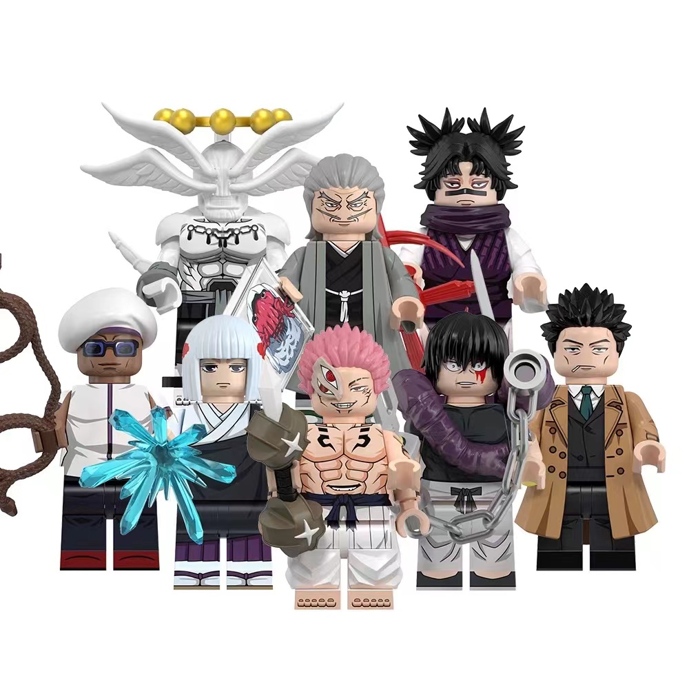8-Pack Jujutsu Kaisen Anime Building Blocks Zenin Naobito Fushiguro ...