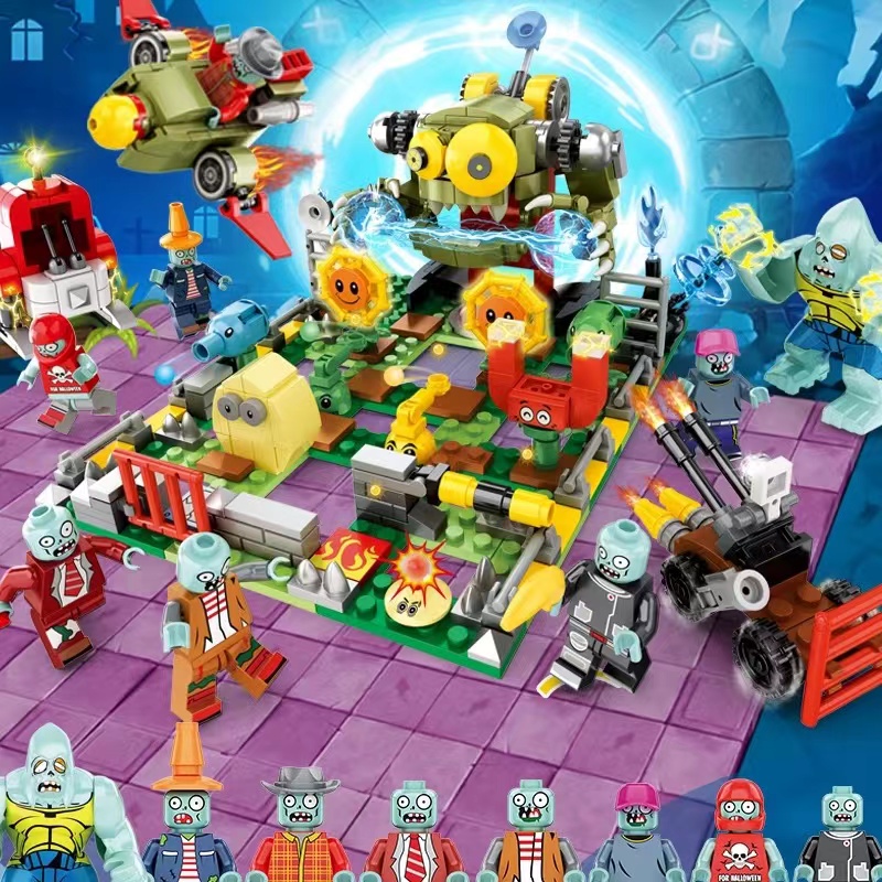 Plants Vs Zombies Battle with The Final Boss Building Blocks Mini ...