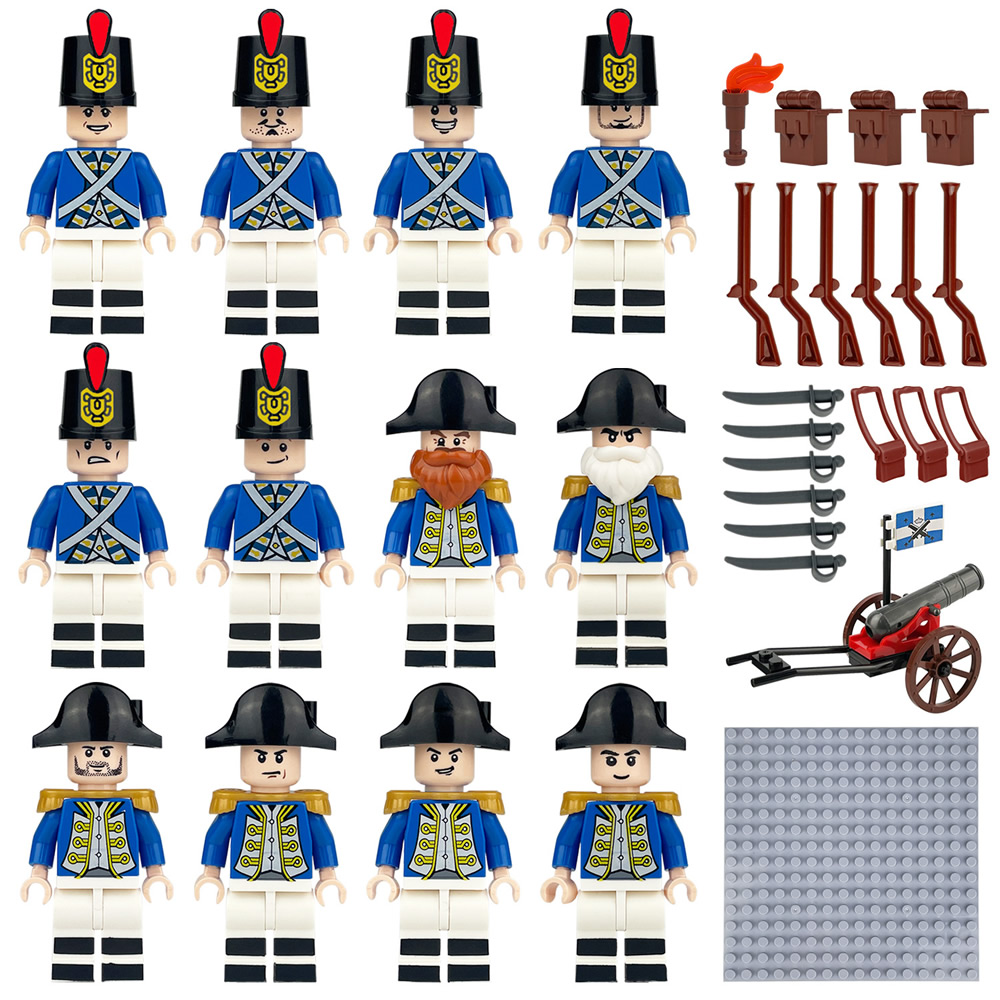 12Pcs Military Series Royal Navy Building Blocks Mini Action Figure ...