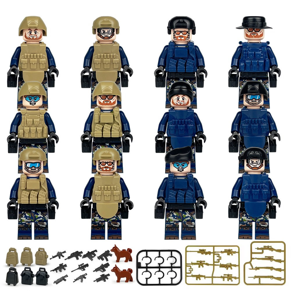 12Pcs Military Series Counter-terrorism Forces Building Blocks Mini ...
