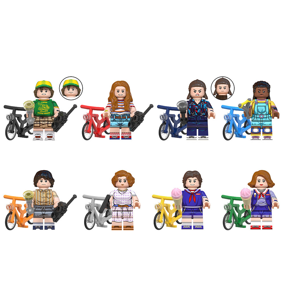 8-Pack Stranger Things Max Eleven Dustin Mini Action Figures Building ...