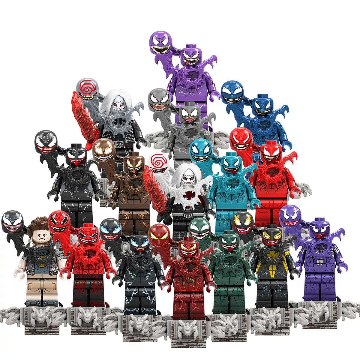 TV6210 TV6211 Super Heroes Venom Building Blocks Mini Action Figures ...
