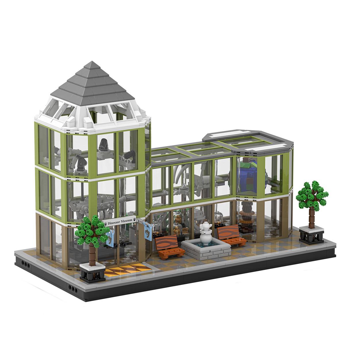 Dinosaur Museum Building Kit Block Toys DIY Bricks Set Display Model ...