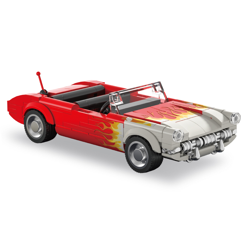 Racing Car Model 1956 Vintage C1 Building Blocks Kit DIY Bricks ...