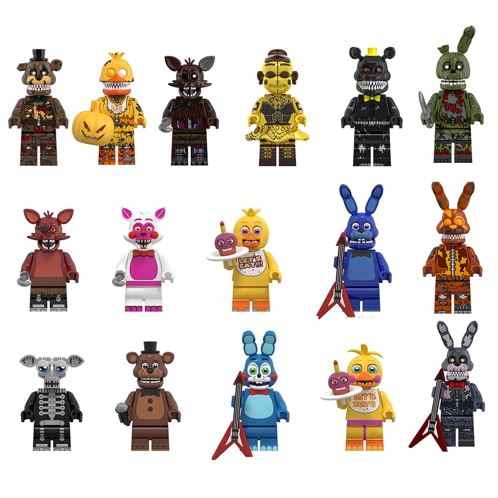 16-Pack WM Blocks Minifigures Five Nights At Freddy's FNAF Building ...